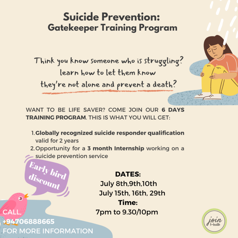 Suicide Prevention: Gatekeeper Training Program - Join Health
